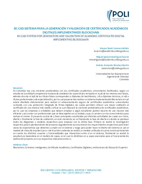 (PDF) BC-Cad Sistema Para La Generación y Validación De Certificados ...