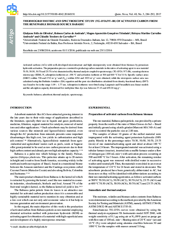 (PDF) Thermogravimetric and spectroscopic study (TG–DTA/FT–IR) of ...