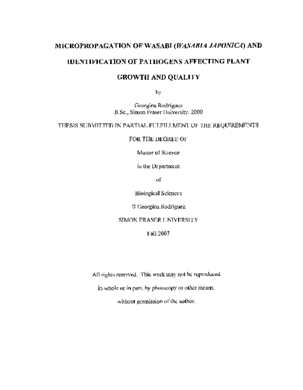 (PDF) Micropropagation of wasabi (Wasabia japonica) and identification ...