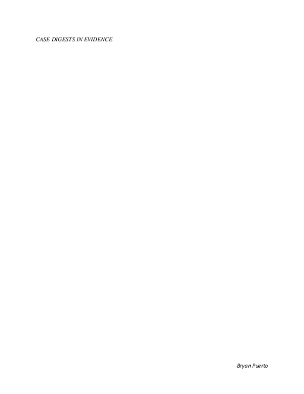 (PDF) CASE DIGESTS IN EVIDENCE