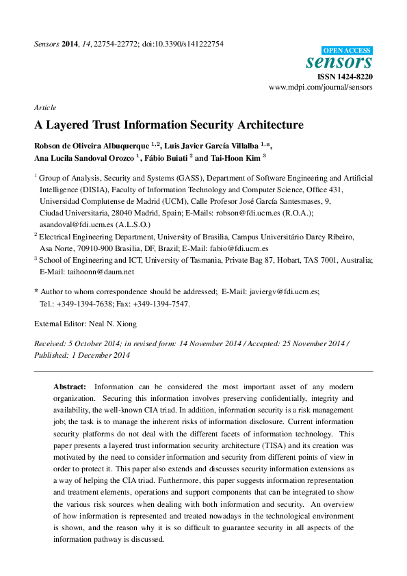 (PDF) A layered trust information security architecture