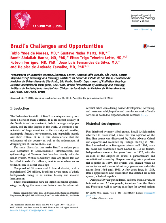 (PDF) Brazil's Challenges and Opportunities