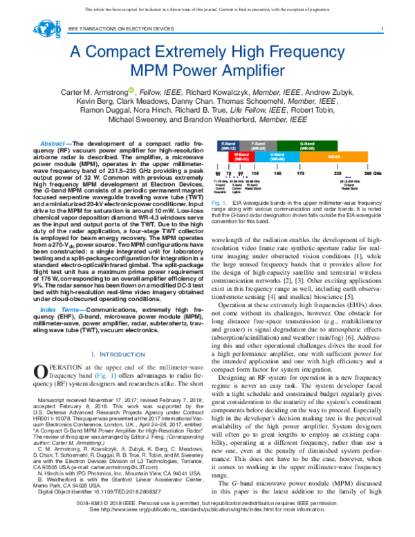 (PDF) A Compact Extremely High Frequency MPM Power Amplifier