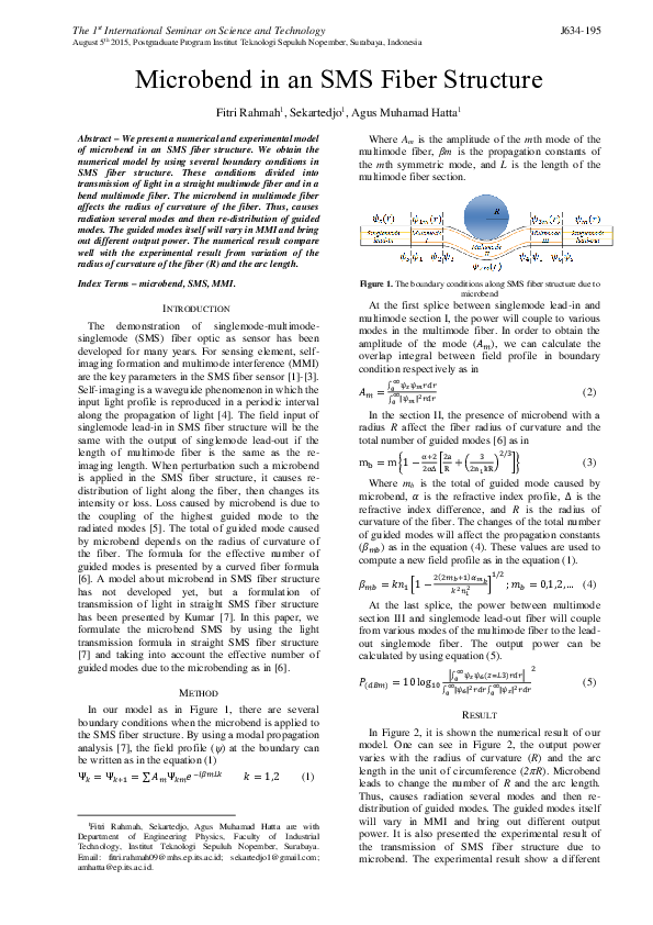 (PDF) Microbend in an SMS Fiber Structure