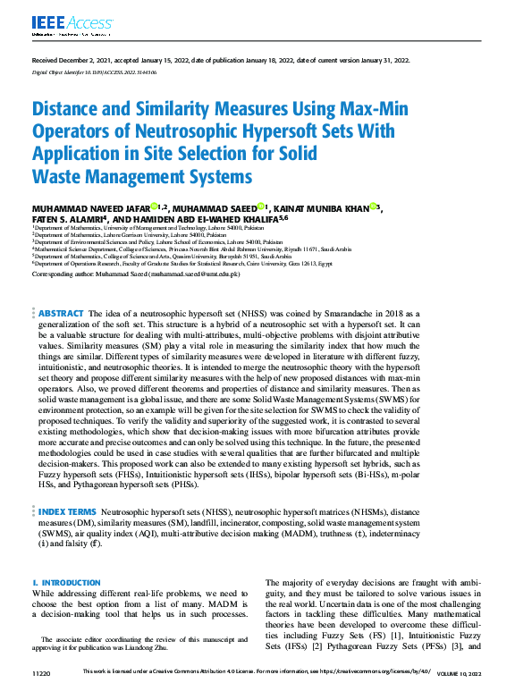 Pdf Distance And Similarity Measures Using Max Min Operators Of Neutrosophic Hypersoft Sets