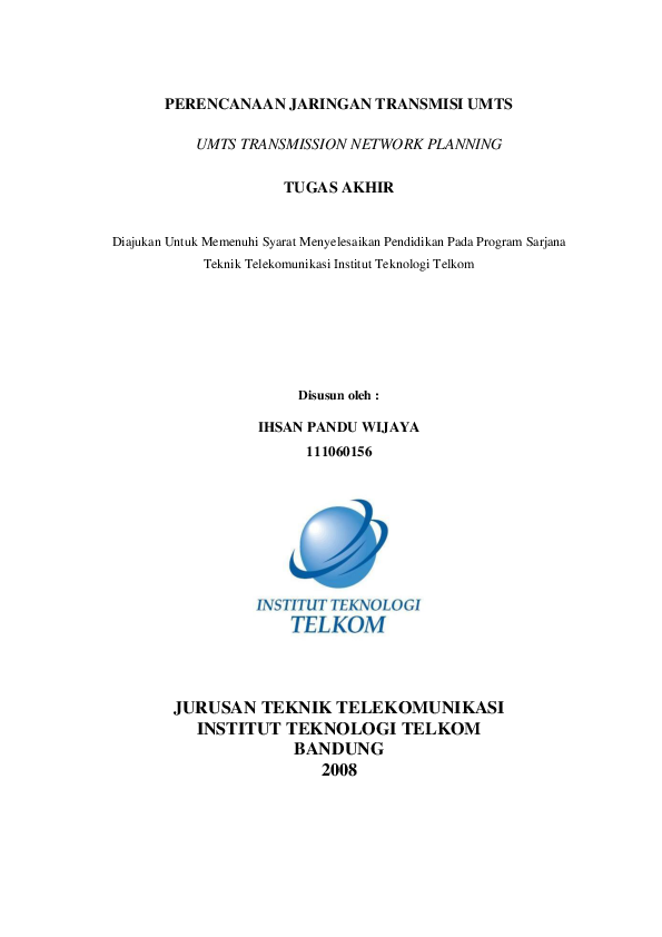 (PDF) Perencanaan Jaringan Transmisi UMTS