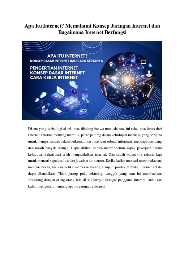 (PDF) Apa Itu Internet? Memahami Konsep Jaringan Internet dan Bagaimana ...
