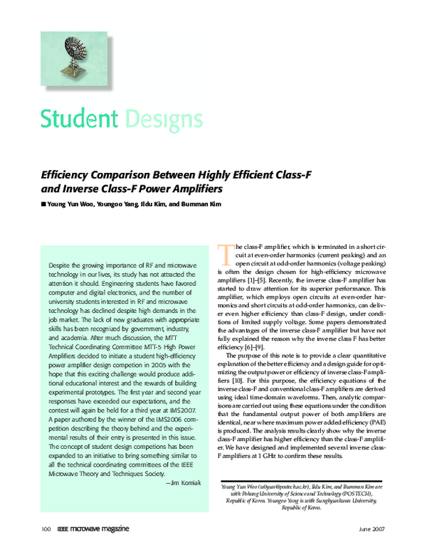 (PDF) Student design - Efficiency Comparison Between Highly Efficient ...