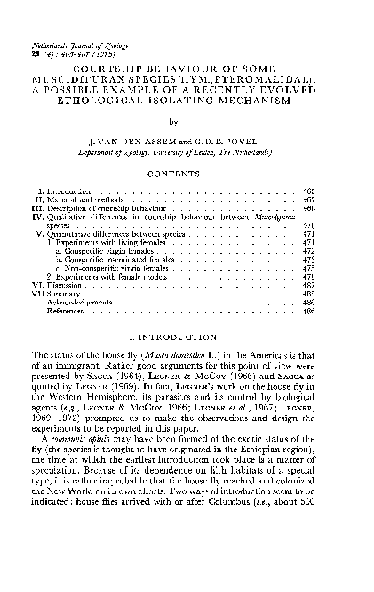 (PDF) Courtship Behaviour of Some Muscidifurax Species (Hym ...
