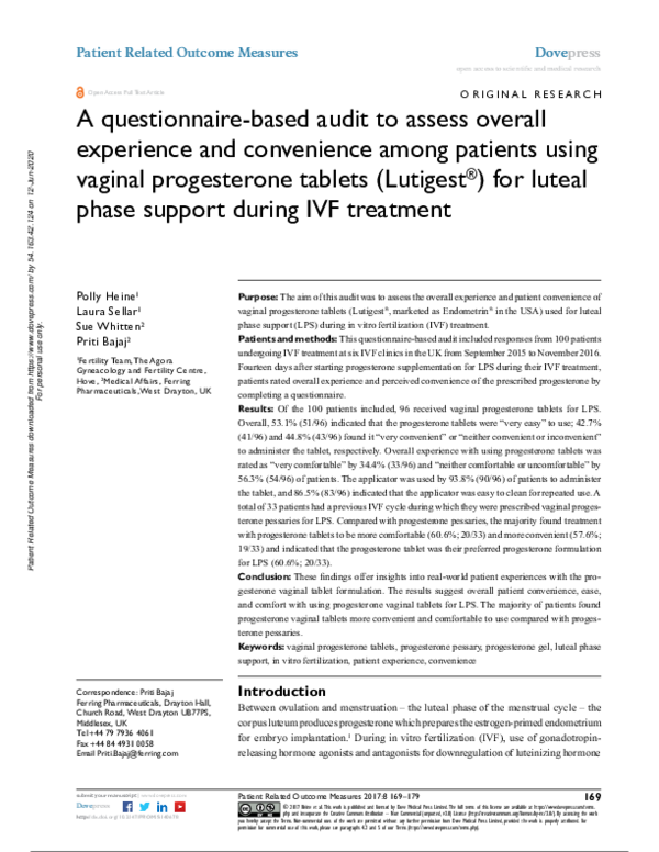 (PDF) A questionnaire-based audit to assess overall experience and ...