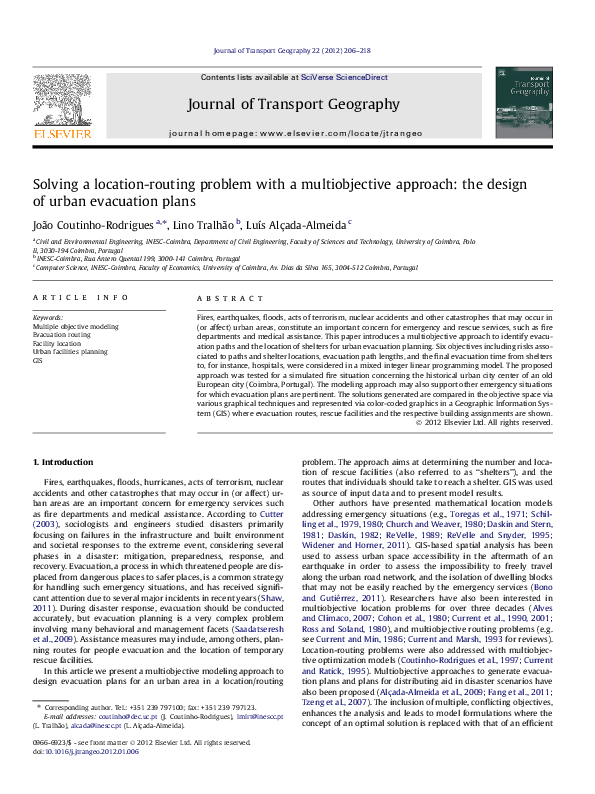 Solving A Location Routing Problem With A Multiobjective Approach The 9603