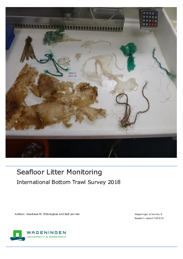 (PDF) Seafloor litter monitoring : International Bottom Trawl Survey 2018