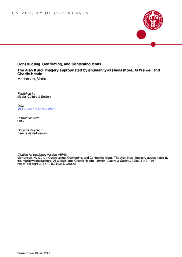 (PDF) Constructing, confirming, and contesting icons: the Alan Kurdi ...
