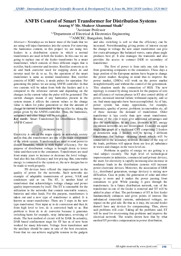 (PDF) ANFIS Control of Smart Transformer for Distribution Systems | Shakeer Shaik - Academia.edu