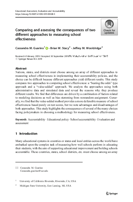 (PDF) Comparing and assessing the consequences of two different ...