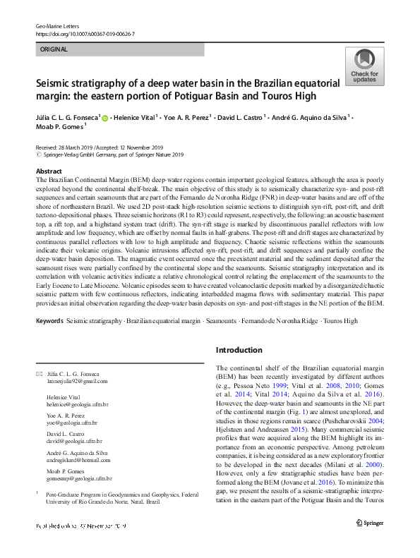 (PDF) Seismic stratigraphy of a deep water basin in the Brazilian ...