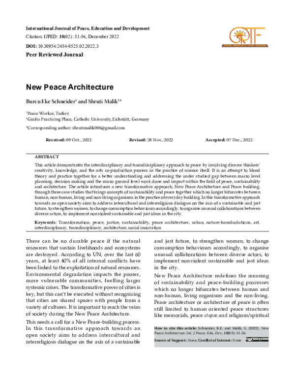 (PDF) New Peace Architecture