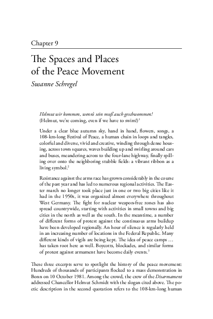 (PDF) The Spaces and Places of the Peace Movement