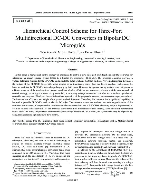 (PDF) Hierarchical Control Scheme for Three-Port Multidirectional DC-DC Converters in Bipolar DC ...