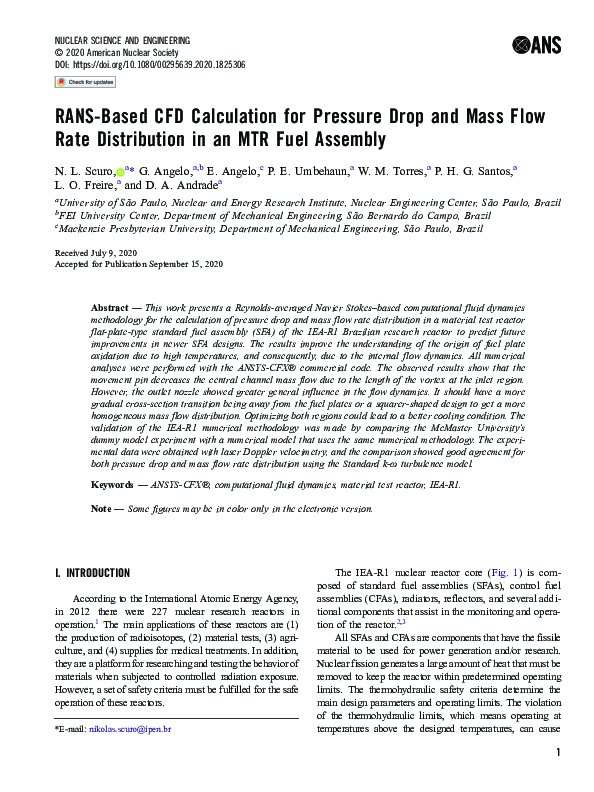 (PDF) RANS-Based CFD Calculation for Pressure Drop and Mass Flow Rate Distribution in an MTR ...