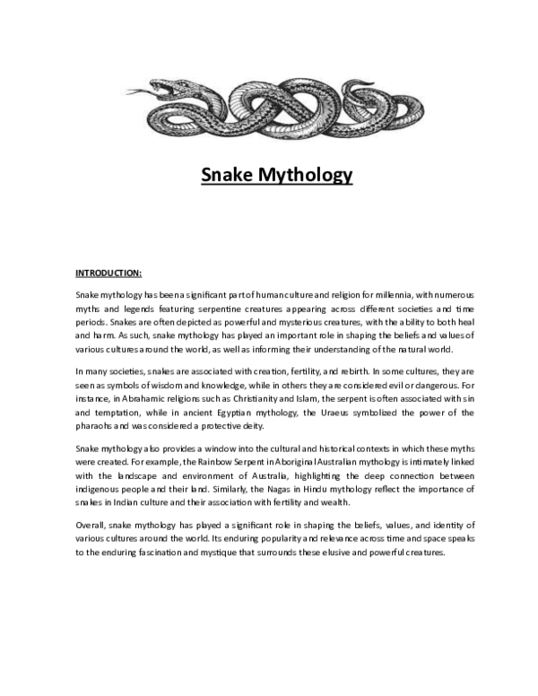 (PDF) Snake Mythology