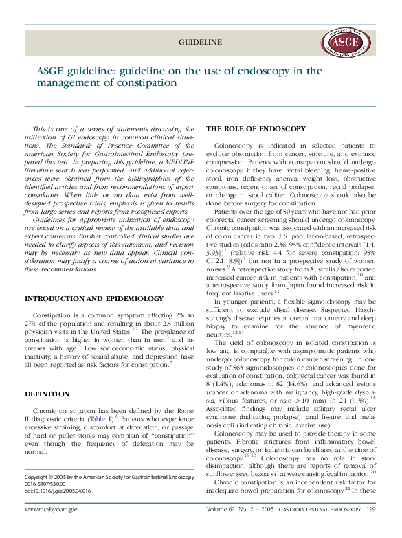 (PDF) ASGE guideline: guideline on the use of endoscopy in the ...