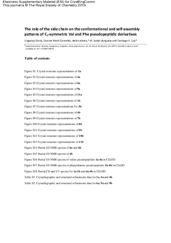 (PDF) The role of the side chain in the conformational and self ...