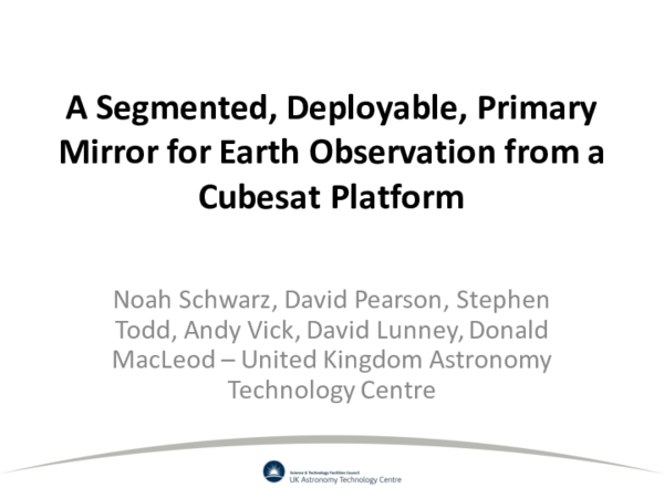 (PDF) A Segmented Deployable Primary Mirror for Earth Observation from a CubeSat Platform