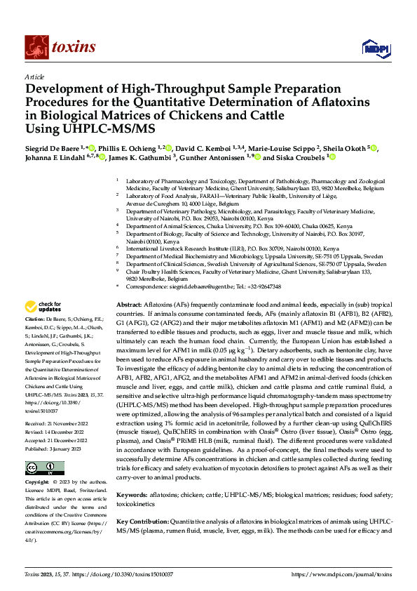 (PDF) Development of High-Throughput Sample Preparation Procedures for the Quantitative ...