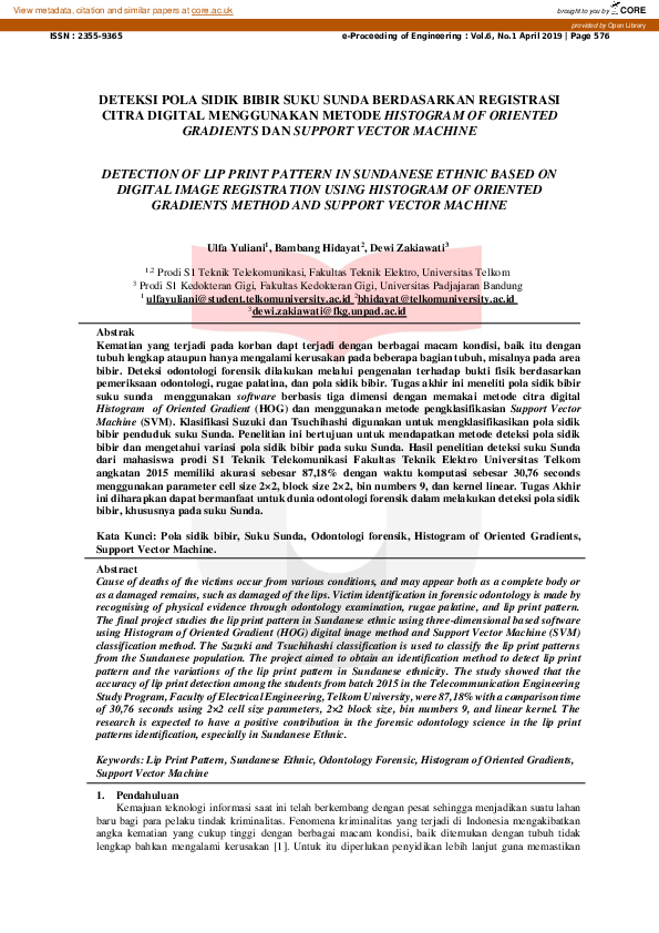 (PDF) Deteksi Pola Sidik Bibir Suku Sunda Berdasarkan Registrasi Citra Digital Menggunakan ...