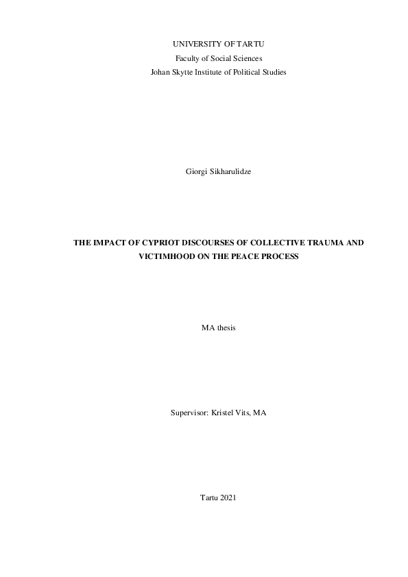 (PDF) The impact of Cypriot discourses of collective trauma and ...