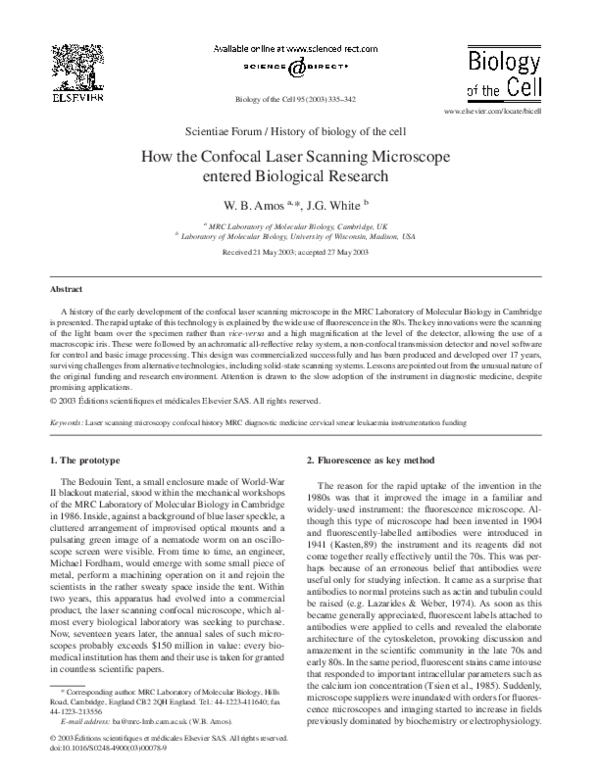 (PDF) How the Confocal Laser Scanning Microscope entered Biological ...