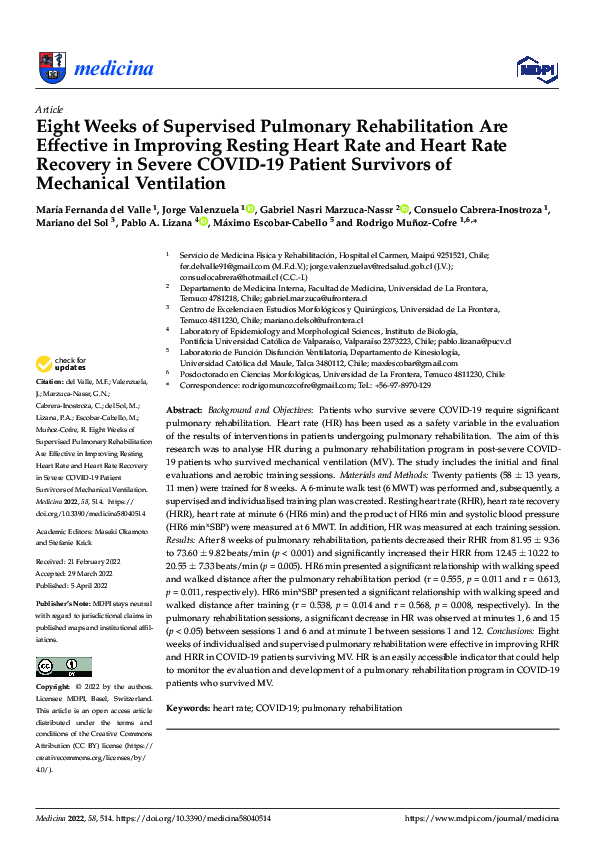 (PDF) Eight Weeks of Supervised Pulmonary Rehabilitation Are Effective ...