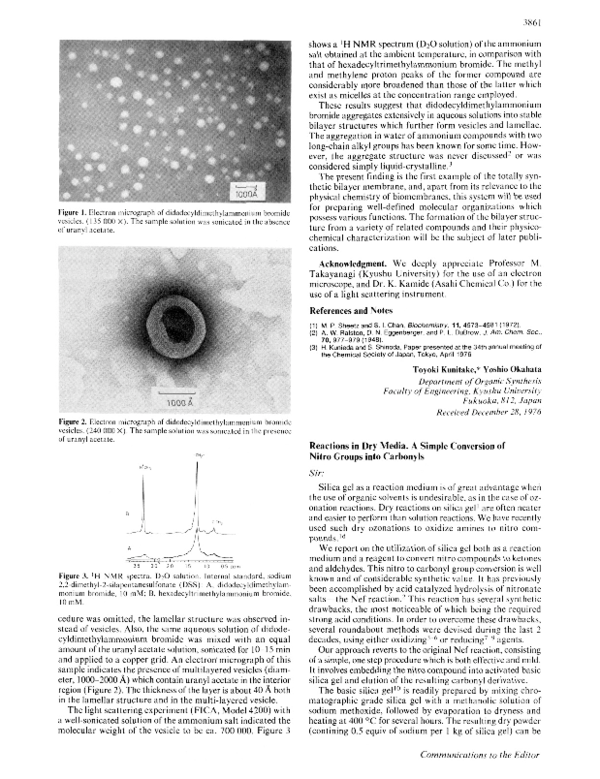 (PDF) Reactions in dry media. A simple conversion of nitro groups into ...