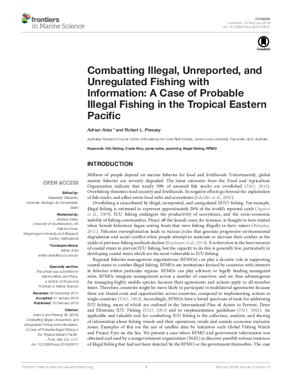 (PDF) Combatting Illegal, Unreported, and Unregulated Fishing with ...