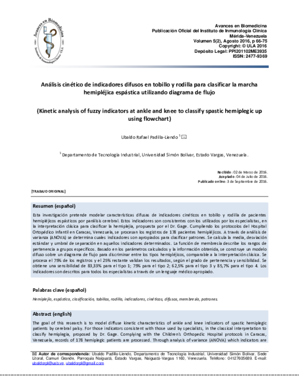 Análisis cinético de indicadores difusos en tobillo y rodilla para ...