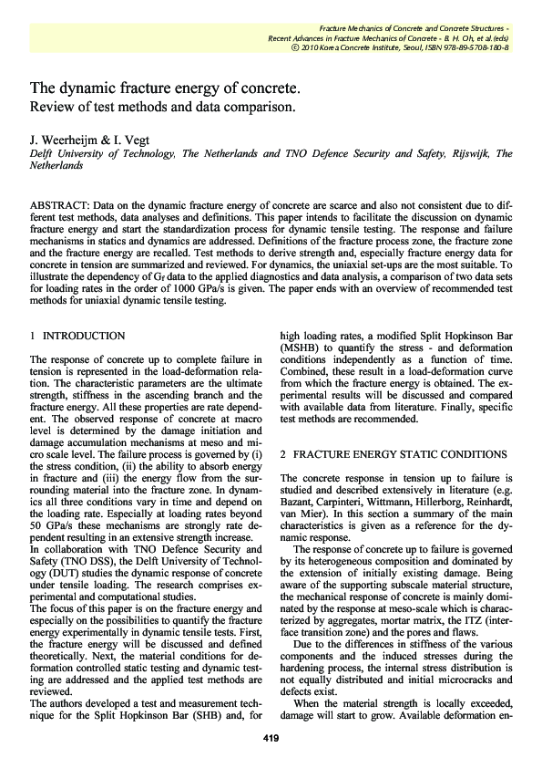 (PDF) The dynamic fracture energy of concrete: Review of test methods ...