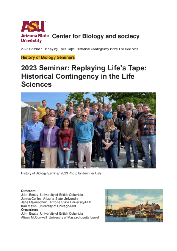 (PDF) History of Biology Seminars 2023 Seminar: Replaying Life's Tape ...