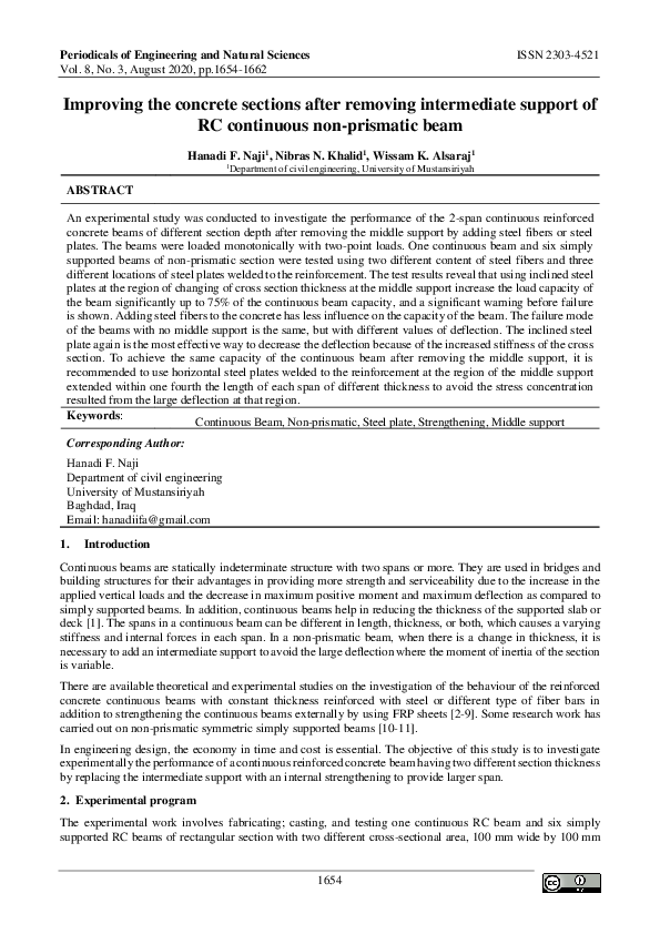 (PDF) Improving the concrete sections after removing intermediate ...