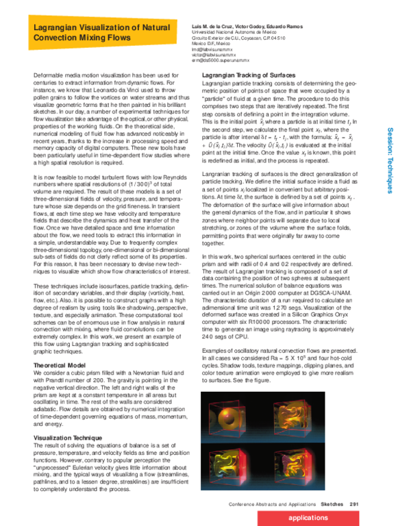 (PDF) Lagrangian visualization of natural convection mixing flows