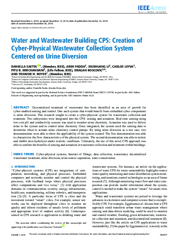 (PDF) Water and Wastewater Building CPS: Creation of Cyber-Physical ...