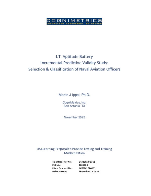 (PDF) NAMI PILOT SELECTION REPORT 2022