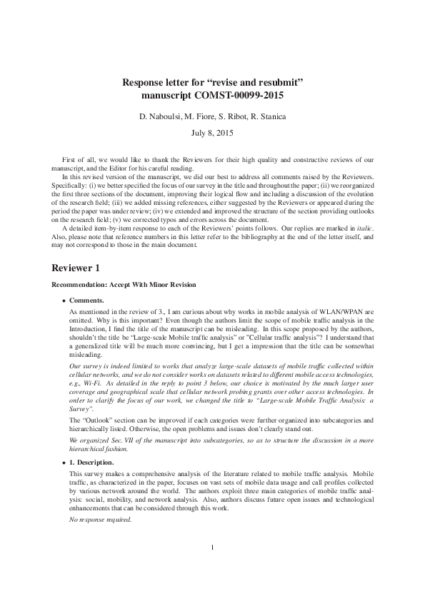 (PDF) Response letter for “revise and resubmit” manuscript COMST-00099-2015