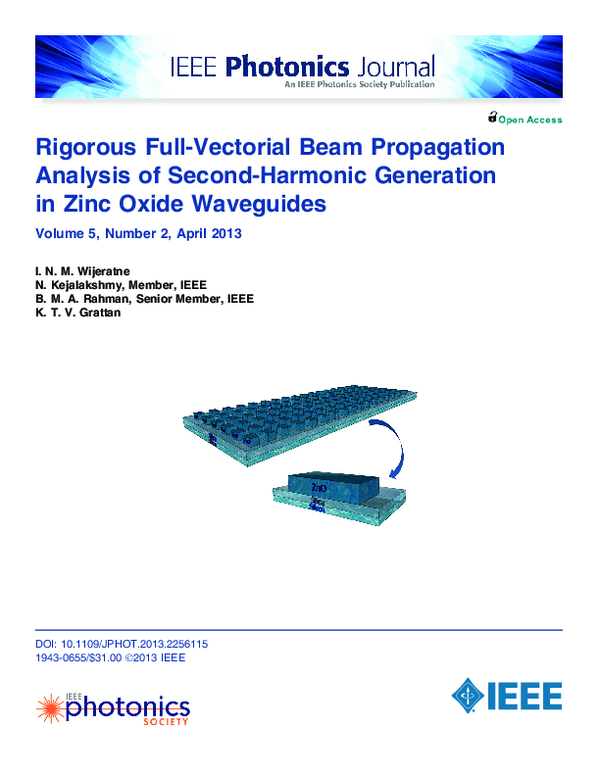 (PDF) Rigorous Full-Vectorial Beam Propagation Analysis of Second-Harmonic Generation in Zinc ...