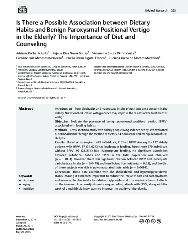 (PDF) Is There a Possible Association between Dietary Habits and Benign ...