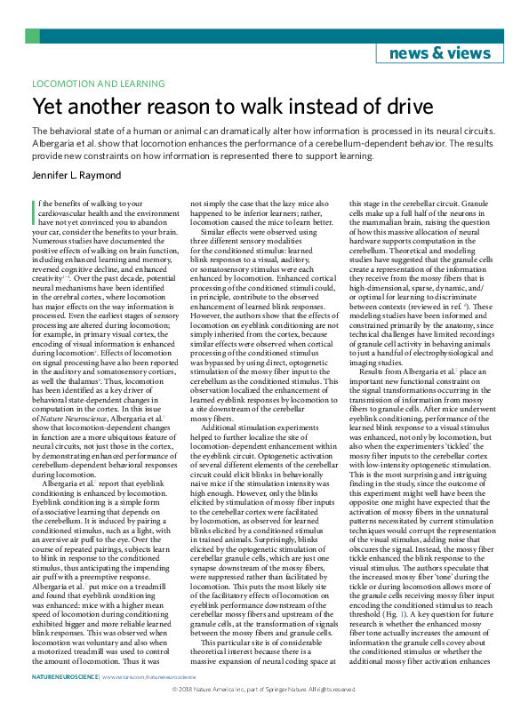 (PDF) Yet another reason to walk instead of drive