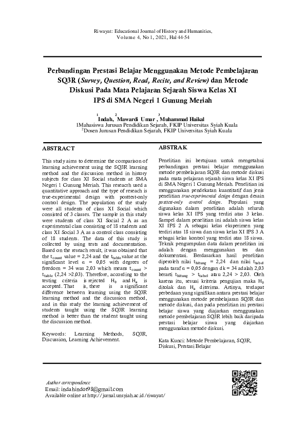 Kelebihan Dan Kelemahan Metode Sq3r
