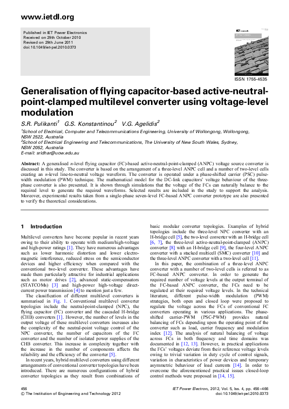 (PDF) Generalisation of flying capacitor-based active-neutral-point ...