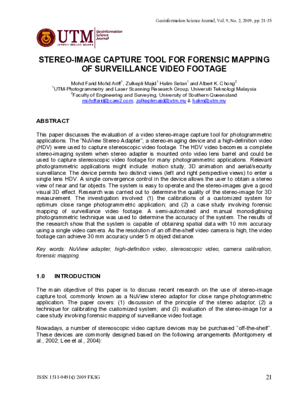 (PDF) Stereo-image capture tool for forensic mapping of surveillance ...