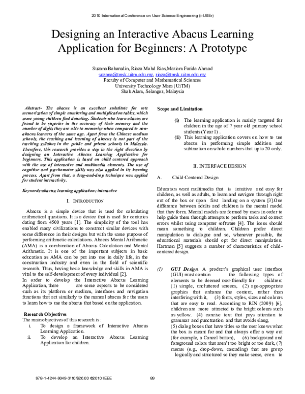 (PDF) Designing an Interactive Abacus Learning Application for ...
